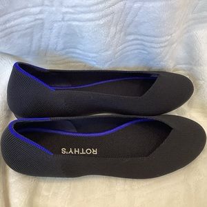 Rothy's | Shoes | Rothys The Flat Ballet Black Solid Textile Comfort ...